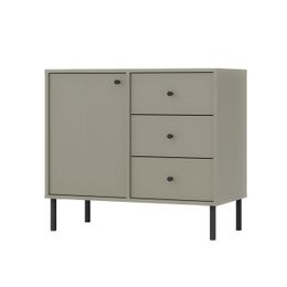 KOMMODE TORINO 84/74/41 cm mit 3 Schubladen 1 T&uuml;ren Hellgr&uuml;n