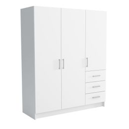 DREHT&Uuml;RENSCHRANK PINELLO 144/177/50 cm 3-t&uuml;rig Wei&szlig;