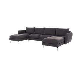 WOHNLANDSCHAFT Elou Graphit Luxusmicrofaser