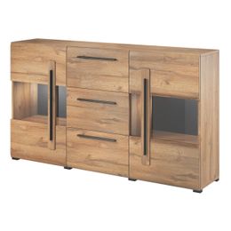 SIDEBOARD TULLIA 180/103/39 cm mit 3 Schubladen und 2 T&uuml;ren Eichefarben