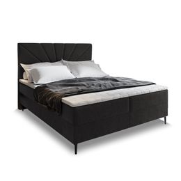 BOXBETT MURI 140x200 cm mit Matratze und Topper - Schwarz