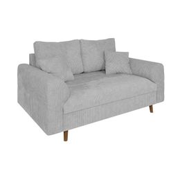 2-SITZER-SOFA Sigurd Hellgrau Chenille