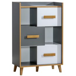 KOMMODE FIABA 90/135,4/42cm mit 3 Schubladen Anthrazit