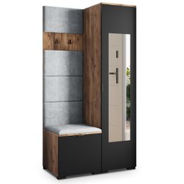 GARDEROBENSCHRANK VIRA 95/181/51 cm Modern Eichefarben