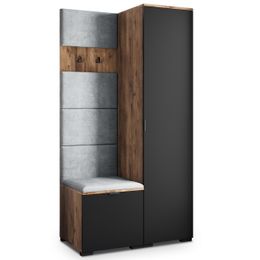 GARDEROBENSCHRANK LORI 95/181/51 cm Modern Eichefarben