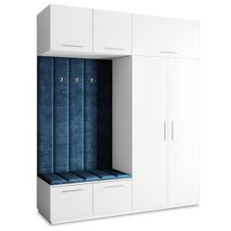 GARDEROBENSCHRANK REMA 200/240/60 cm Modern Garderobe-Set Wei&szlig;