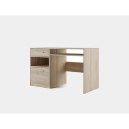 SCHREIBTISCH ELISE 125x58x82 cm B&uuml;rotisch Computertisch, Sonoma Eiche