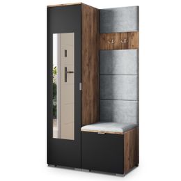 GARDEROBENSCHRANK VIRA 95/181/51 cm Modern Eichefarben
