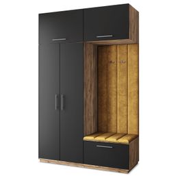 GARDEROBENSCHRANK REMA 150/240/60 cm Modern Garderobe-Set Eiche Lefkas