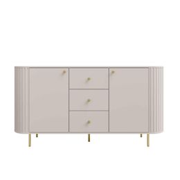 KOMMODE BOLLA 164,4/85,4/42,3cm mit 3 Schubladen 2 T&uuml;ren Beige