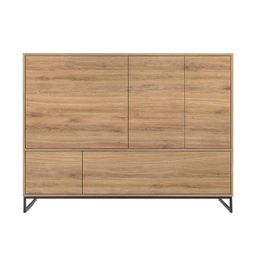 KOMMODE AZIR 160/120/45cm mit Schubladen 5 T&uuml;ren Eichefarben