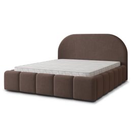 POLSTERBETT FLUSSO 200x200 cm mit Bettk&auml;sten - Braun