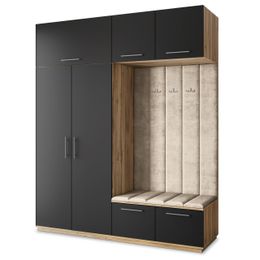 GARDEROBENSCHRANK REMA 200/240/60 cm Modern Eiche Wotan