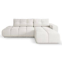 ECKSOFA DUCA R-S Creme Chenille mit Schlaffunktion