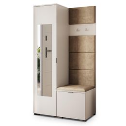 GARDEROBENSCHRANK VIRA 95/181/51 cm Modern Garderobe-Set Kaschmir