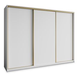 SCHWEBET&Uuml;RENSCHRANK NISSE 270/205/60 cm 3-t&uuml;rig Wei&szlig;