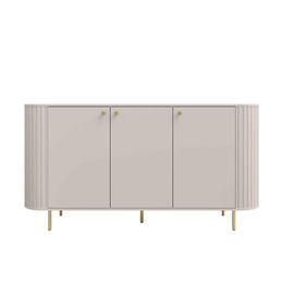 KOMMODE BOLLA 164,6/85,4/42,3cm mit Schubladen 3 T&uuml;ren Beige