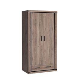 DREHT&Uuml;RENSCHRANK MALAGA 97/192/90 cm 2-t&uuml;rig Braun