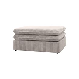 MASSENO Sitzhocker SCORZA, Modern Polsterhocker, Fu&szlig;hocker Creme