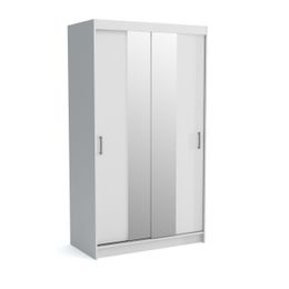 SCHWEBET&Uuml;RENSCHRANK NICOLA 120/215/60 cm 2-t&uuml;rig Wei&szlig;