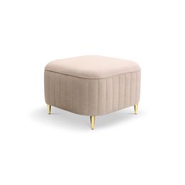 POLSTERHOCKER VELA Glamour Sitzhocker, Fu&szlig;hocker Beige