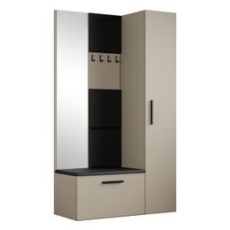 GARDEROBENSCHRANK MODULO 120,6/204/40 cm Modern Garderobe-Set Kaschmir