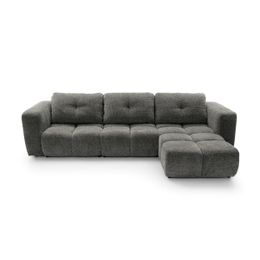 ECKSOFA ARTE 03 Grau Chenille mit Schlaffunktion