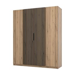DREHT&Uuml;RENSCHRANK CAGLIARI 200/239/61,9cm 4-t&uuml;rig Goldfarben