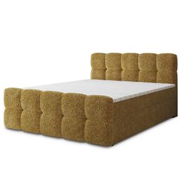 BOXBETT BRUME 140x200 cm mit Matratze und Topper, H2+H3 - Gelb
