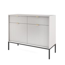 KOMMODE STELLARE 104/83/39 cm mit 2 Schubladen 2 T&uuml;ren Grau
