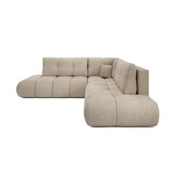 ECKSOFA DUCA II R-S Beige Chenille mit Schlaffunktion