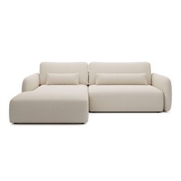 ECKSOFA ATTO Beige Jersey mit Schlaffunktion