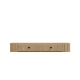 KONSOLENTISCH BOLLA 123/17,5/35,9 cm H&auml;ngender Kosmetiktisch mit Schubladen, Eichefarben