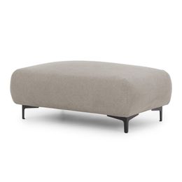 POLSTERHOCKER Cardea in Bubble-Optik aus weichem Taupe Strukturstoff mit hohem Sitzkomfort