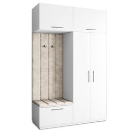 GARDEROBENSCHRANK REMA 150/240/60 cm Modern Wei&szlig;