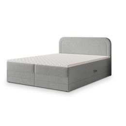 BOXBETT ARMEL 180x200 cm mit Matratze und Topper - Hellgrau