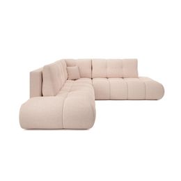 ECKSOFA DUCA II L-S Orange Jersey mit Schlaffunktion