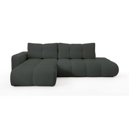 ECKSOFA DUCA L-S Grau Jersey mit Schlaffunktion