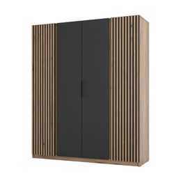 DREHT&Uuml;RENSCHRANK CAGLIARI 200/239/61,9cm 4-t&uuml;rig Goldfarben