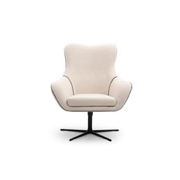 SESSEL SOGNO, Modern Polstersessel Loungesessel, Bucle-Stoff Beige
