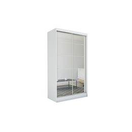 SCHWEBET&Uuml;RENSCHRANK FIORELLA 150/216/61 cm 2-t&uuml;rig mit Spiegel Wei&szlig;