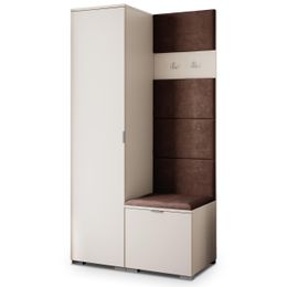 GARDEROBENSCHRANK LORI 95/181/51 cm Modern Garderobe-Set Kaschmir