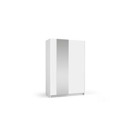 SCHWEBET&Uuml;RENSCHRANK CERON 120/182/54,6cm 2-t&uuml;rig mit Spiegel Wei&szlig;