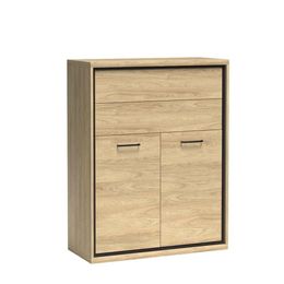 KOMMODE SYNDRA 92,2/120/41cm mit Schubladen 2 T&uuml;ren Eichefarben