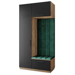 GARDEROBENSCHRANK REMA 120/240/60 cm Modern Garderobe-Set Eiche Wotan