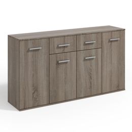 SIDEBOARD GIACOMO III 160/85/33 cm mit 2 Schubladen 4 T&uuml;ren Tr&uuml;ffeleichefarben