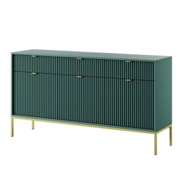 SIDEBOARD STELLARE 154/83/39 cm mit 3 Schubladen 3 T&uuml;ren Hellgr&uuml;n