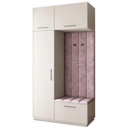 GARDEROBENSCHRANK REMA 120/240/60 cm Modern Garderobe-Set Kaschmir