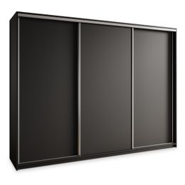 SCHWEBET&Uuml;RENSCHRANK NISSE 270/205/60 cm 3-t&uuml;rig Schwarz