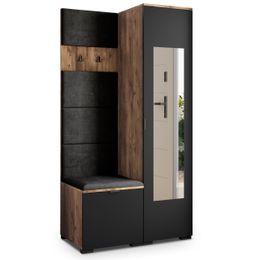 GARDEROBENSCHRANK VIRA 95/181/51 cm Modern Eichefarben